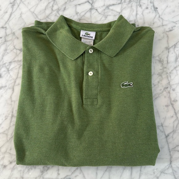 Lacoste | Shirts | Mens Lacoste Devanlay Pique Polo Ls Green Mens Sz 7 ...